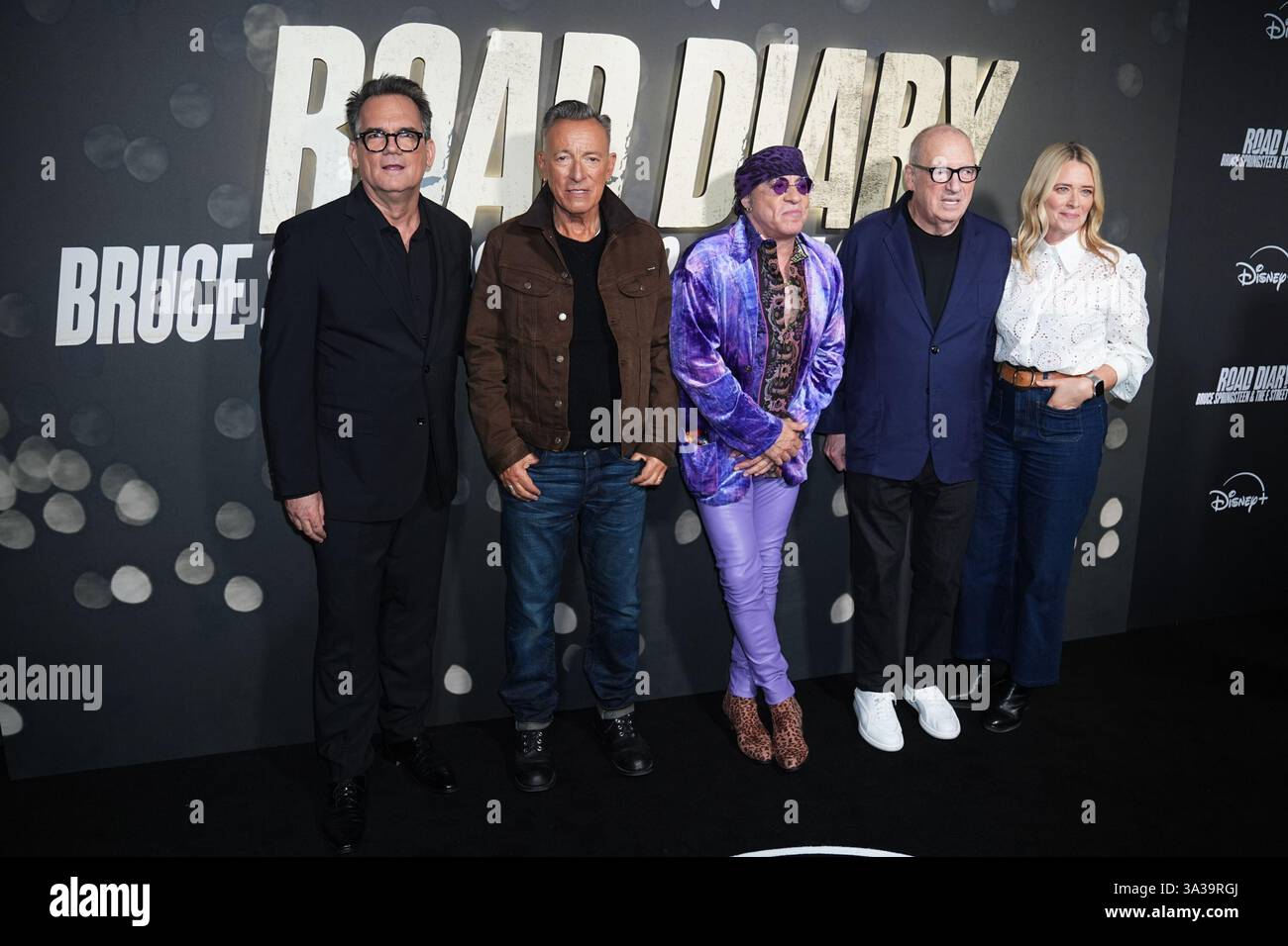 (left to right) Director Thom Zimmy, Bruce Springsteen, E Street Band ...