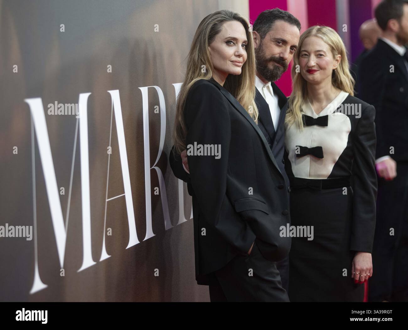 (left to right) Angelina Jolie, Pablo Larrain, and Alba Rohrwacher ...