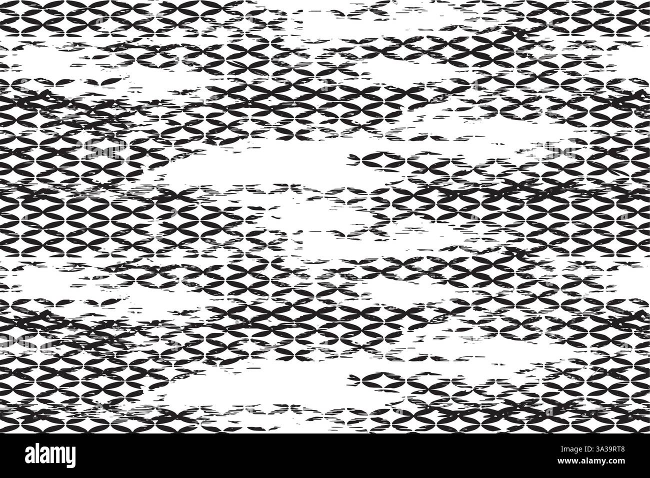 Black and white seamless pattern with sound waves. Abstract vector ...