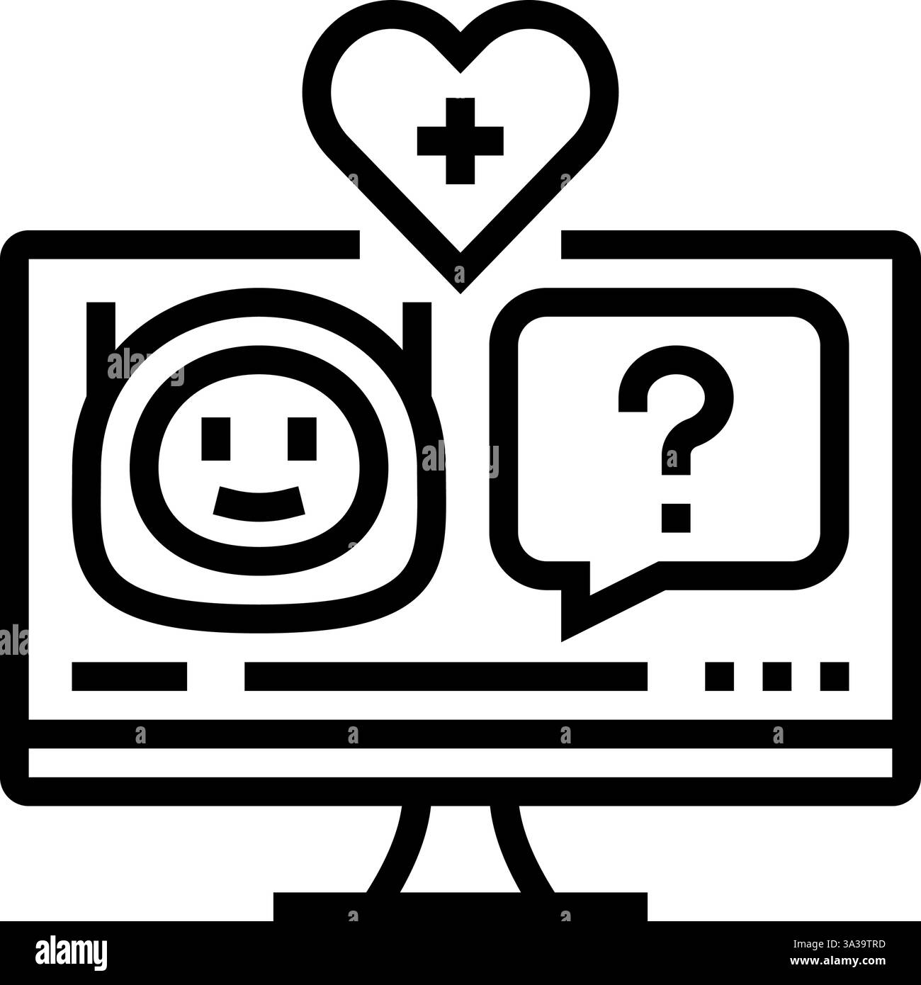 health chatbot healthcare innovation line icon vector illustration ...