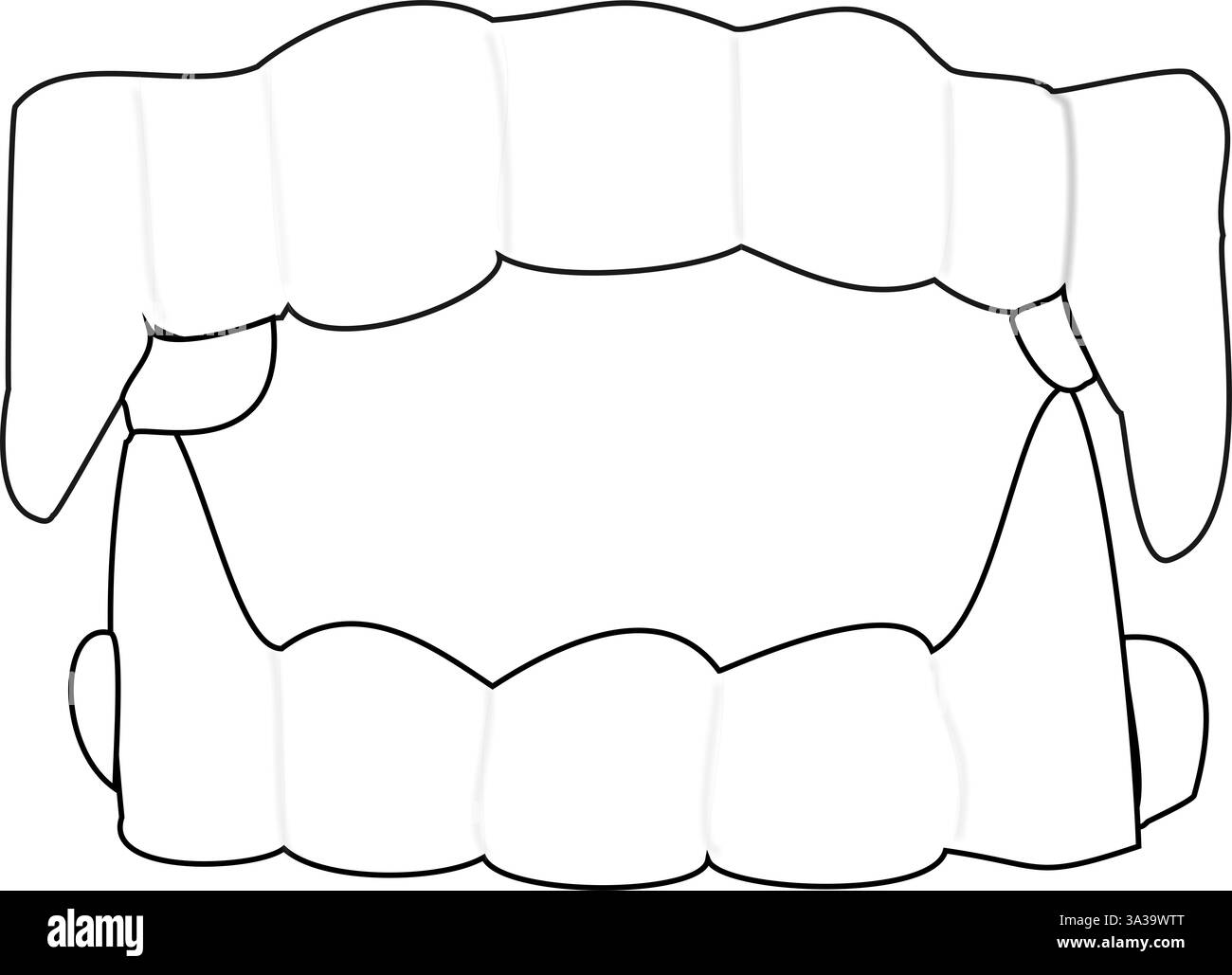 White outline Vampire fake teeth Halloween clipart Stock Photo - Alamy