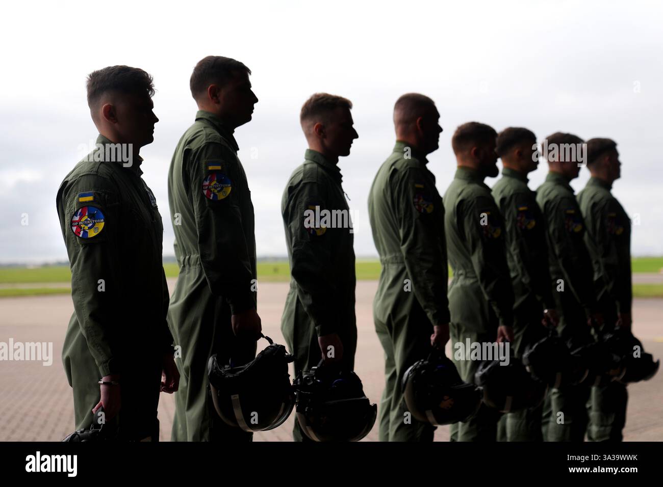 EMBARGOED TO 1500 TUESDAY OCTOBER 22 Ukrainian pilots, who have ...