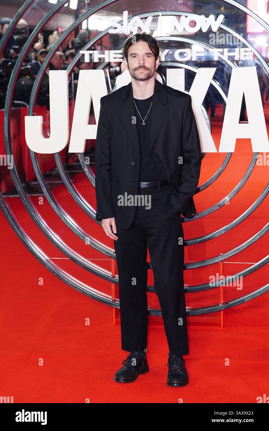 Jon Arias attending the Day of the Jackal UK premiere at Queen ...
