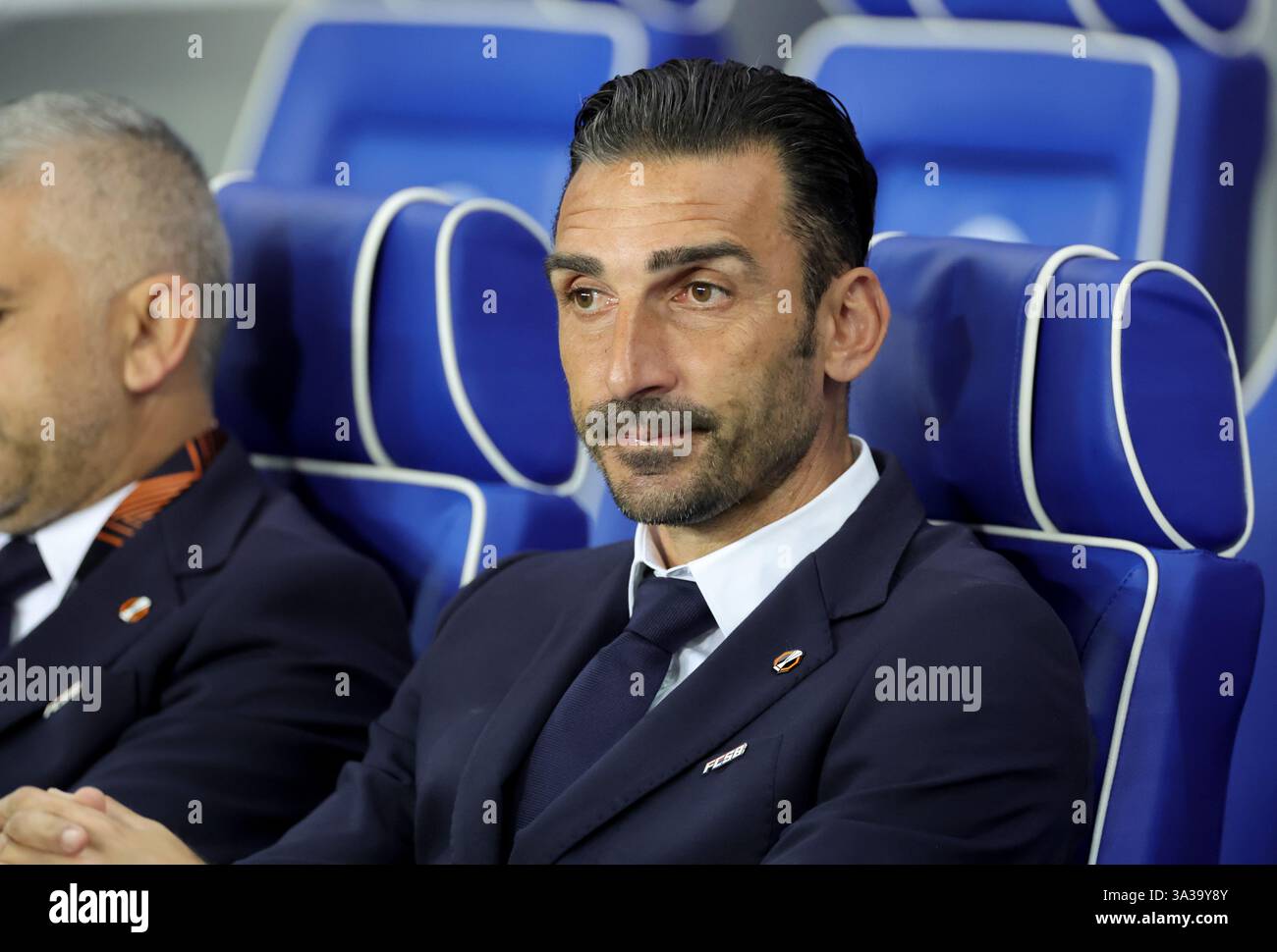 FCSB manager Elias Charalambous before the UEFA Europa League group ...