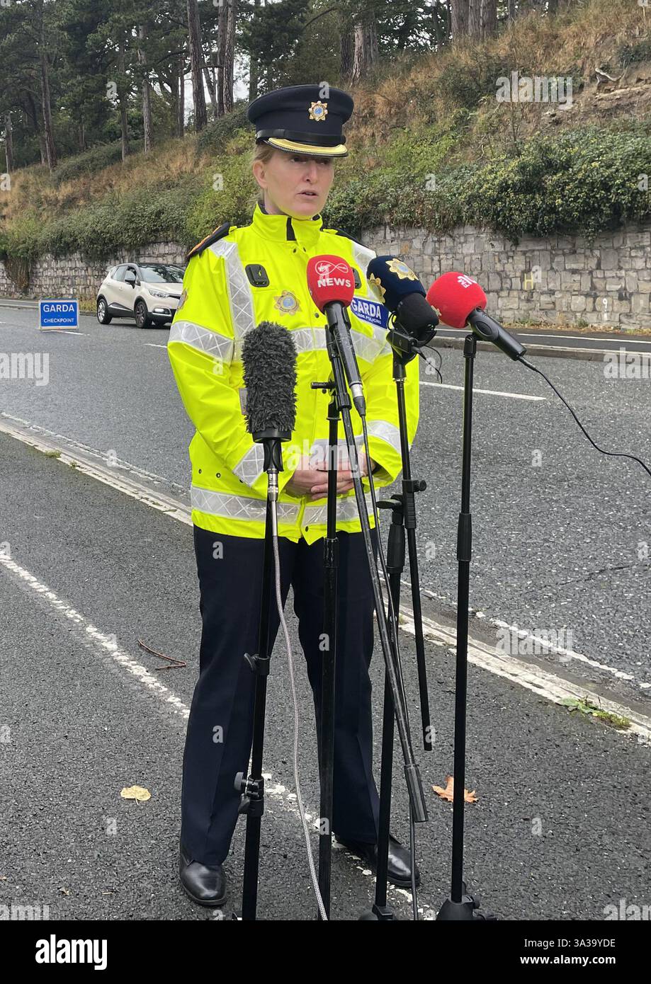 Garda Chief Superintendent Jane Humphries speaking to the media in ...