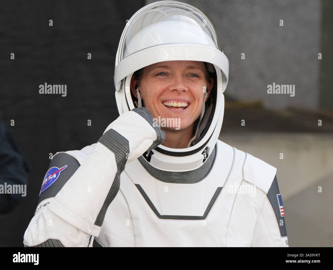 SpaceX NASA Crew-10 mission NASA Astronaut Nichole Ayers laughs as she ...