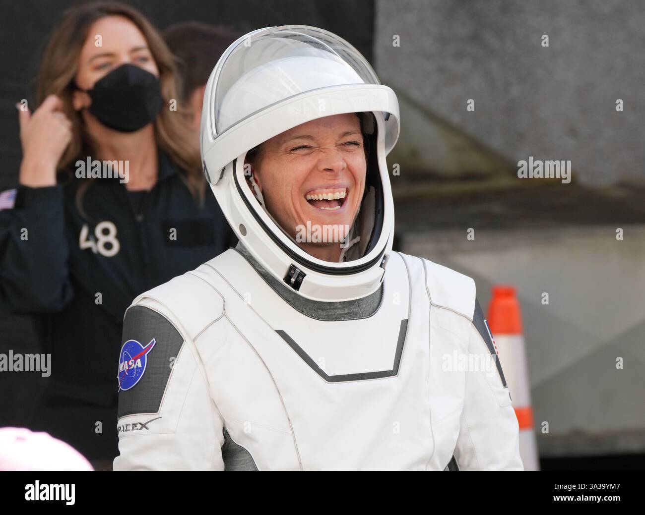 SpaceX NASA Crew-10 mission NASA Astronaut Nichole Ayers laughs as she ...
