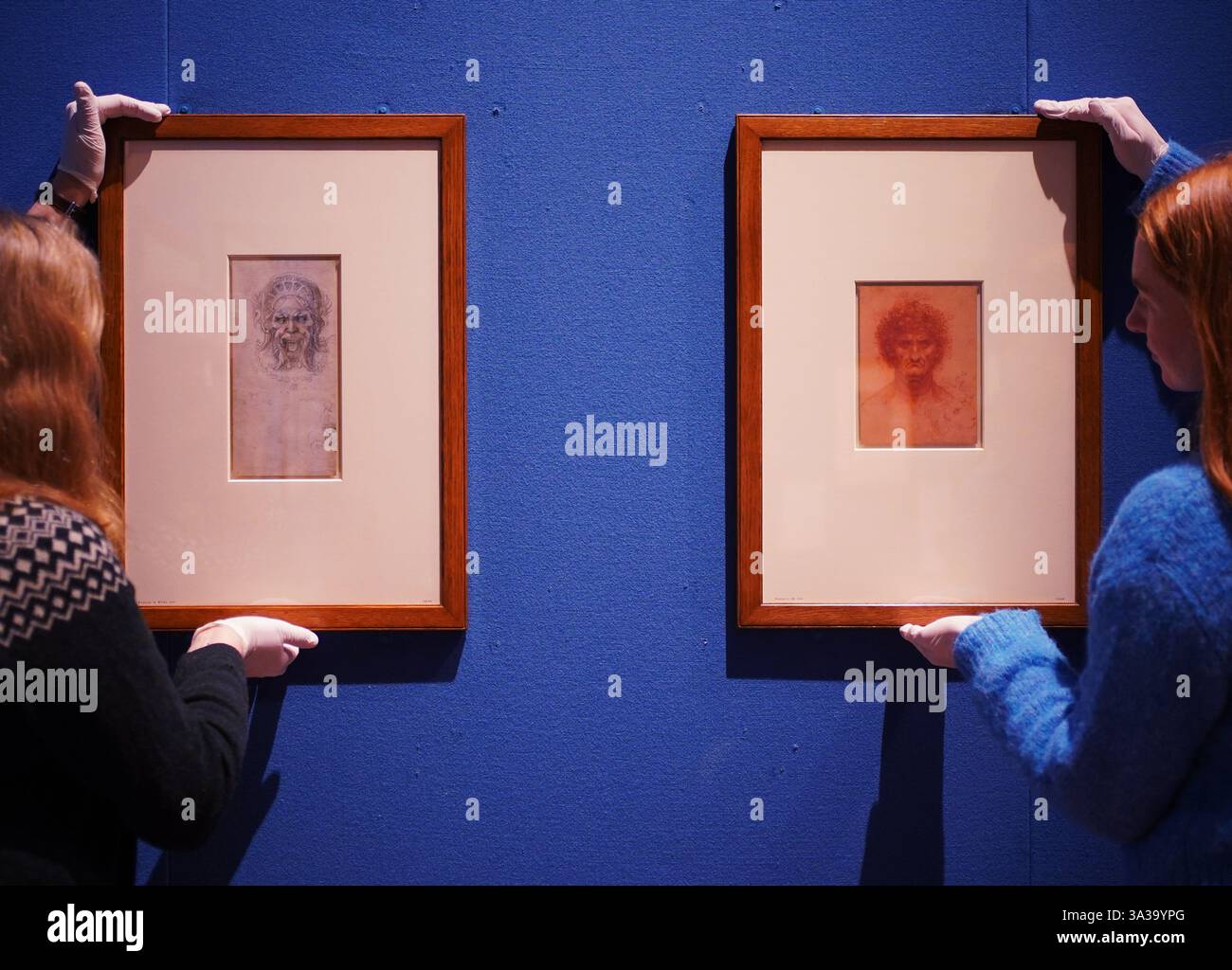 EMBARGOED TO 0001 MONDAY OCTOBER 28 A black chalk drawing by ...