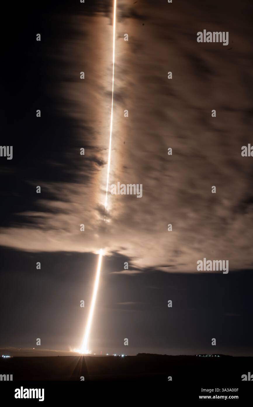 Lompoc, United States of America. 11 March, 2025. A SpaceX Falcon 9 ...