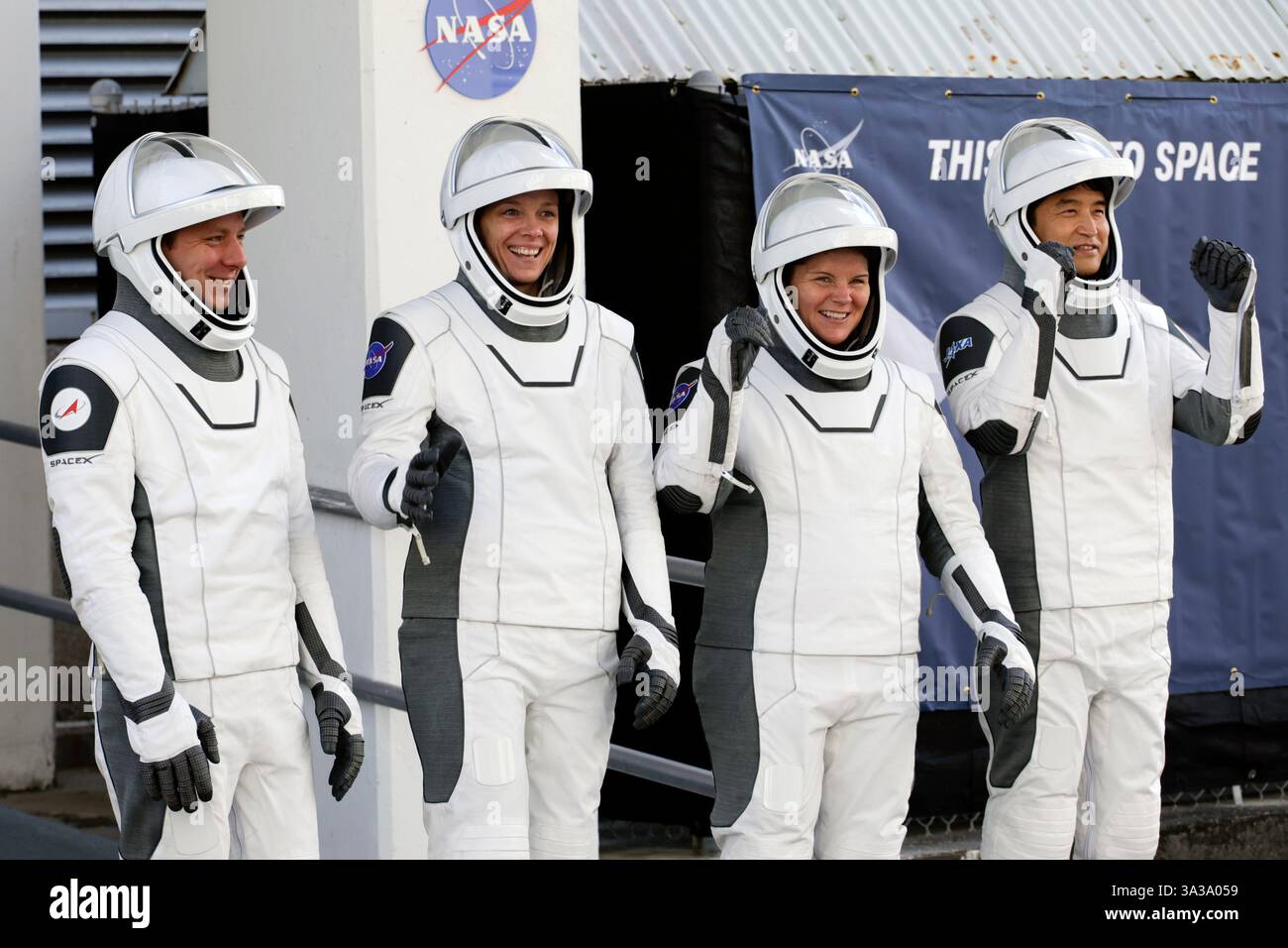 Crew10 members, from left, cosmonaut Kirill Peskov, astronaut Nichole ...
