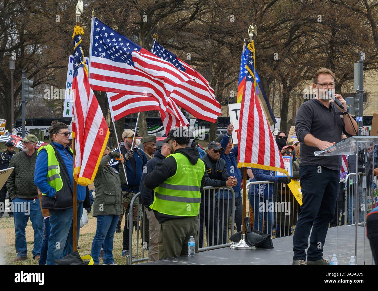 Trump musk stage hi-res stock photography and images - Alamy