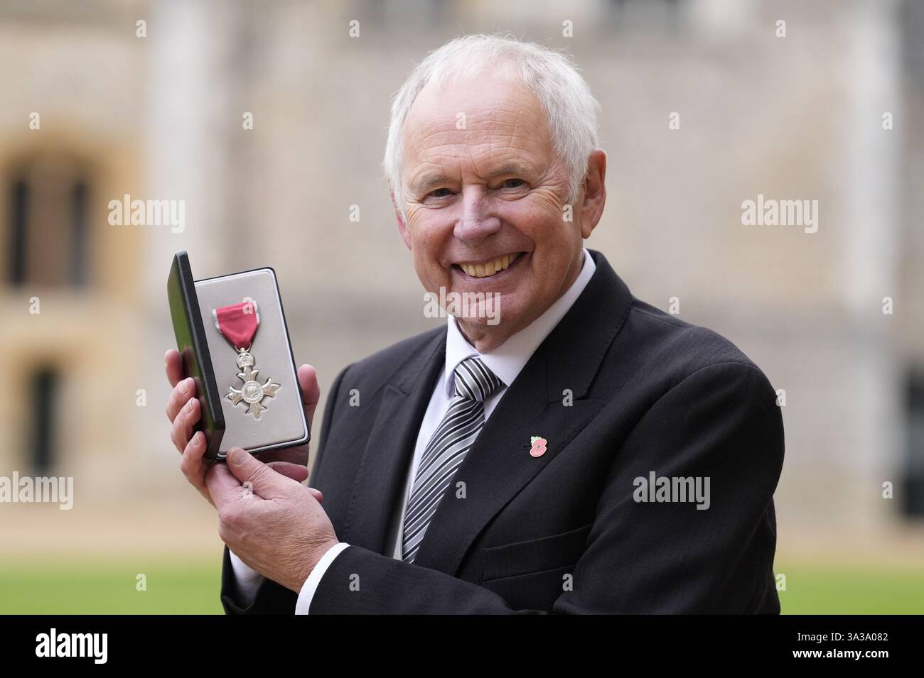 Nick Owen after being made a Member of the Order of the British Empire ...