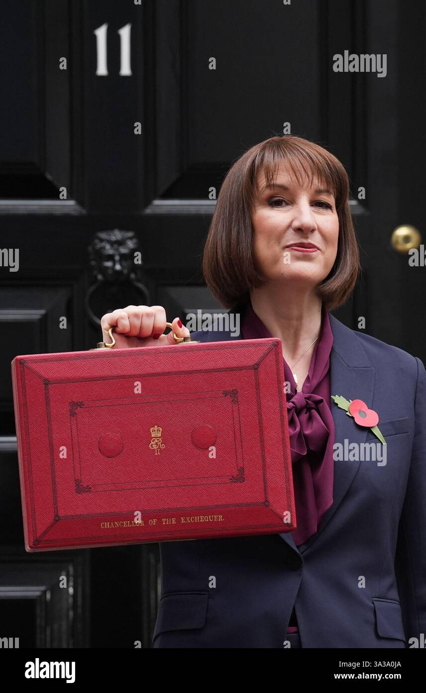 Chancellor of the Exchequer Rachel Reeves poses outside 11 Downing ...