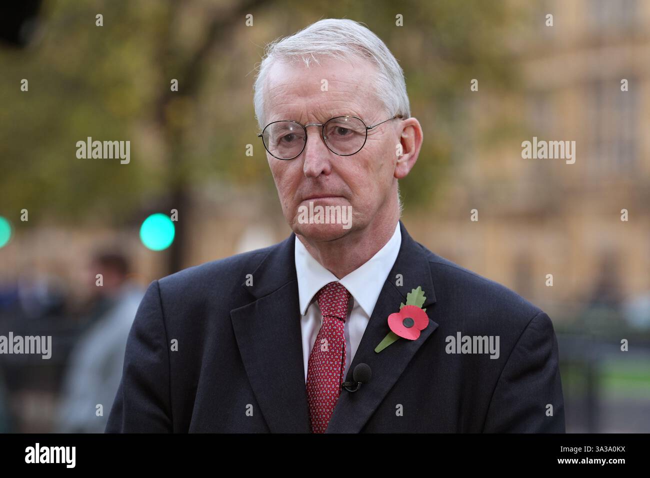 Northern Ireland Secretary Hilary Benn speaks to the media on College ...