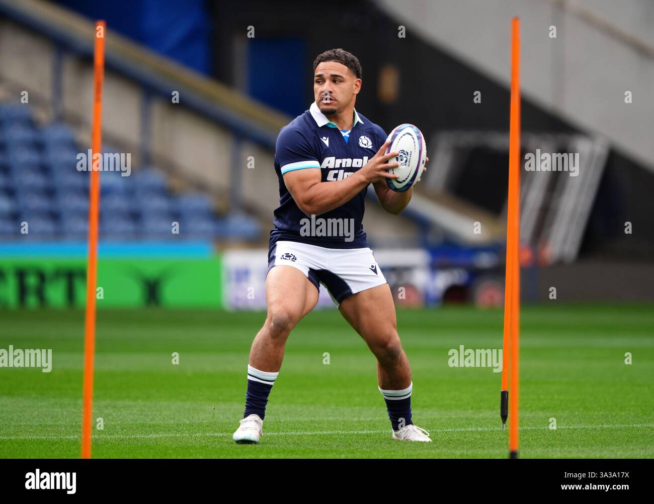 Scotland's Sione Tuipulotu during a team run at Scottish Gas ...