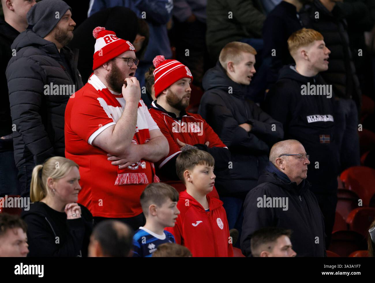 Middlesbrough fans in the stands during the Sky Bet Championship match ...