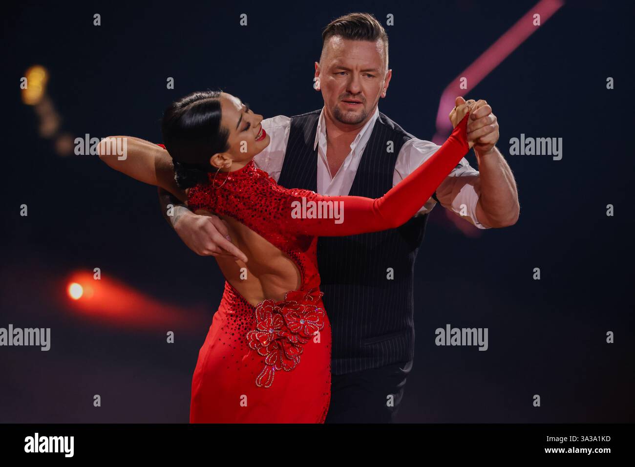 Cologne, Germany. 14th Mar, 2025. Ben Zucker, singer, and Malika ...