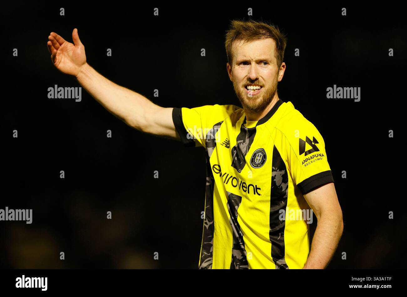 Harrogate Town's Stephen Dooley during the Emirates FA Cup first round ...