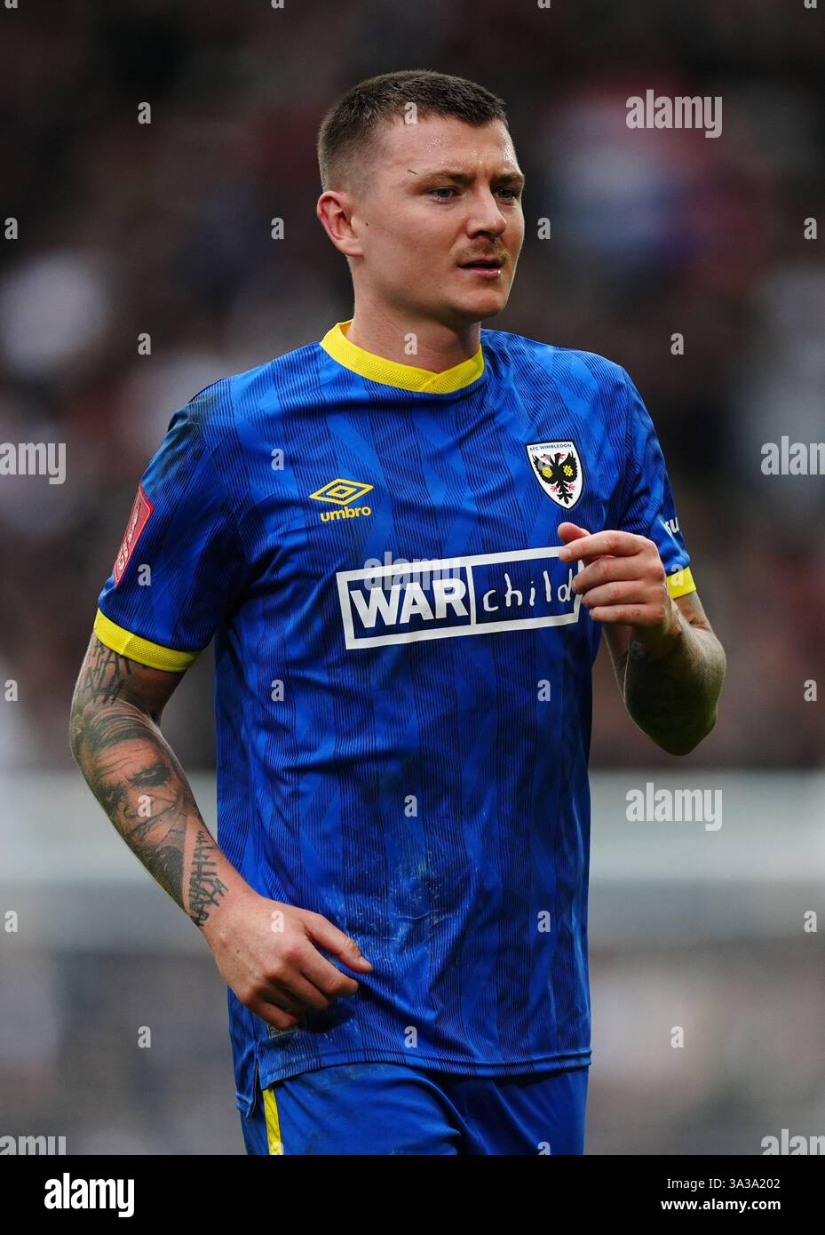 AFC Wimbledon's James Tilley during the Emirates FA Cup first round ...