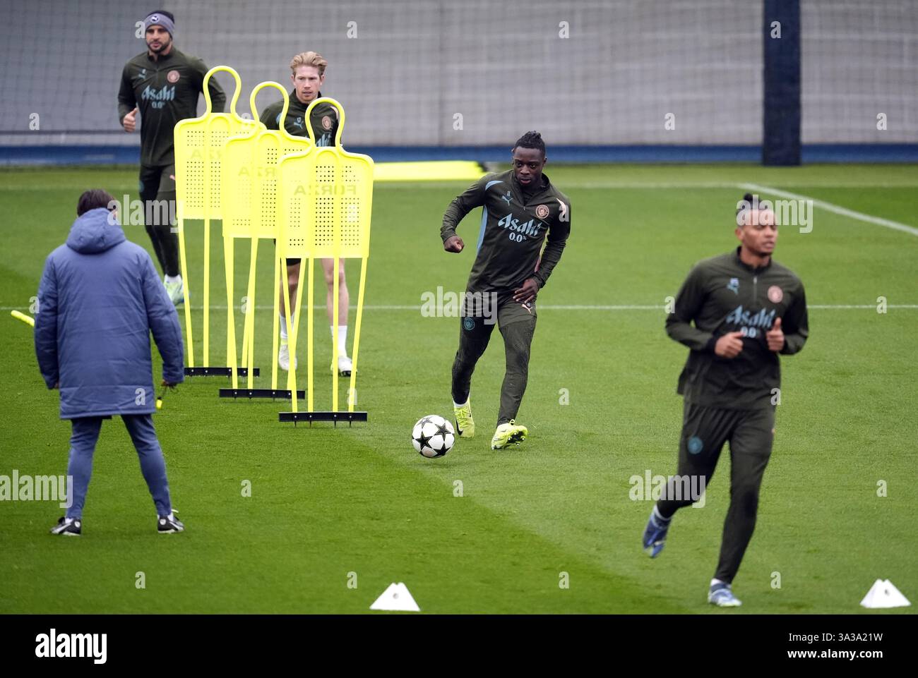 Manchester City's Jeremy Doku during a training session at the City ...