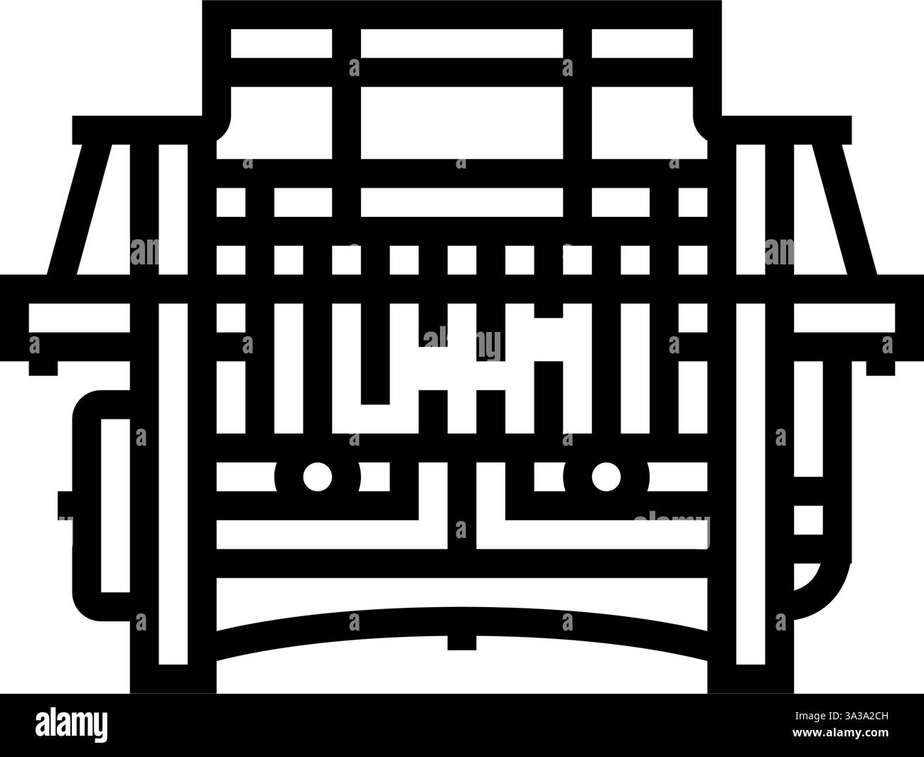 power loom industry line icon vector illustration Stock Vector Image ...