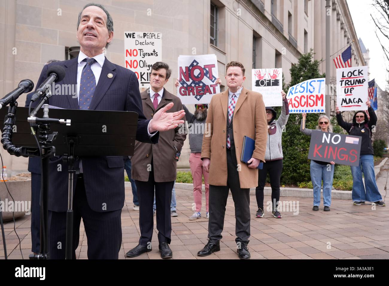 Rep. Jamie Raskin, D-Md., speaks as he responds to President Donald ...