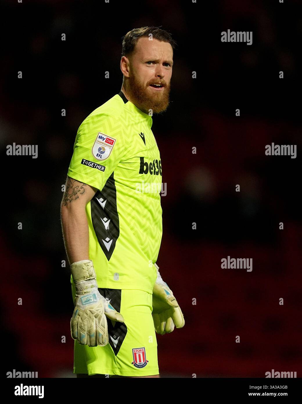 Stoke City goalkeeper Viktor Johansson during the Sky Bet Championship ...