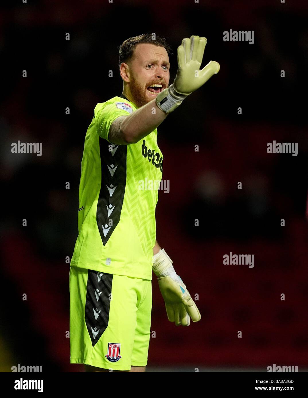 Stoke City goalkeeper Viktor Johansson during the Sky Bet Championship ...