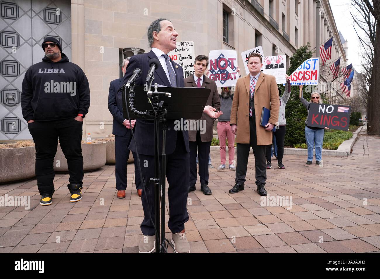 Rep. Jamie Raskin, D-Md., speaks as he responds to President Donald ...