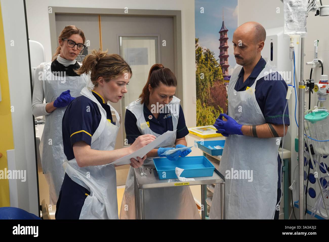 EMBARGOED TO 0001 FRIDAY NOVEMBER 8 (L-R) UCLH Consultant Haematologist ...