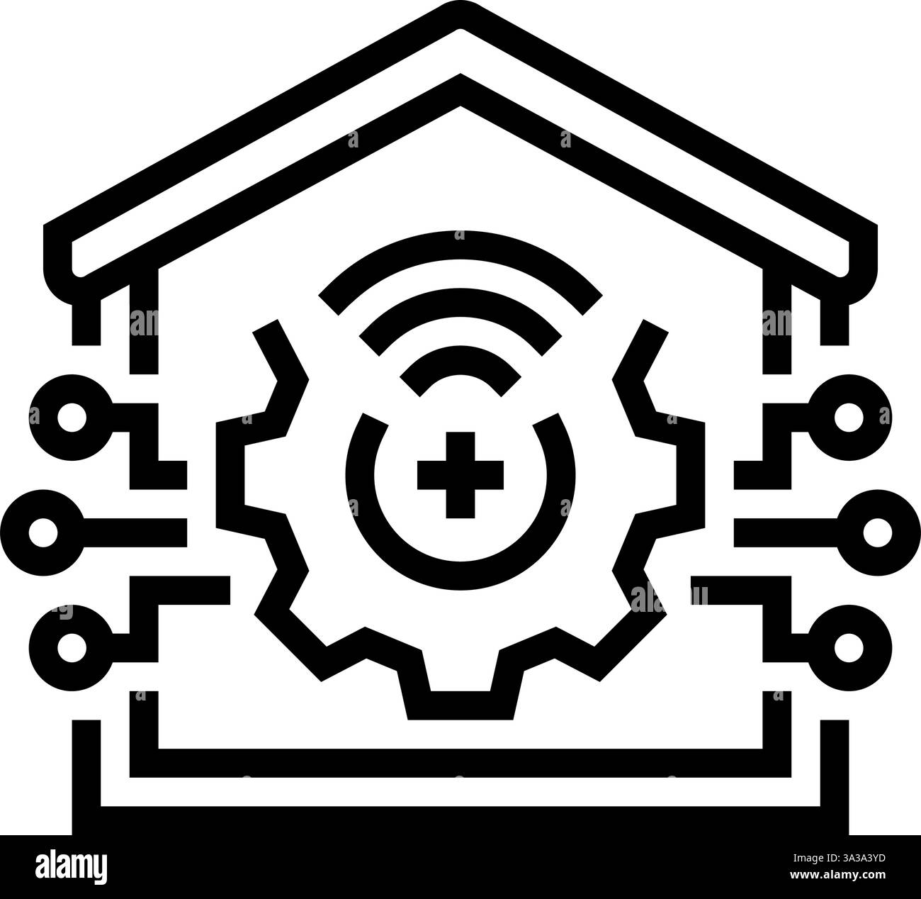 Smart Home Automation Industry Line Icon Vector Illustration Stock Vector Image And Art Alamy