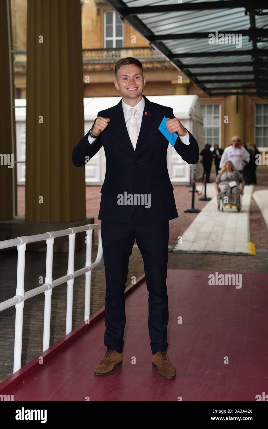 Lewis Richardson arrives for a reception hosted by King Charles III for ...