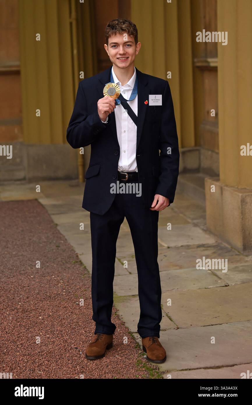Rock climber Toby Roberts attends a reception hosted by King Charles ...