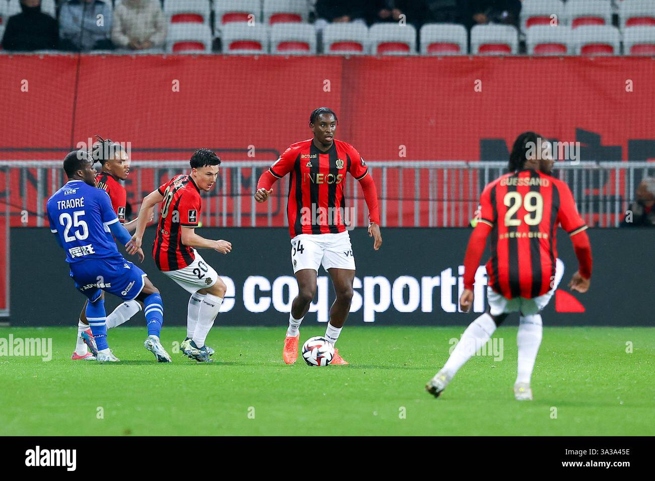 20 Tom LOUCHET (ogcn) - 64 Moise BOMBITO (ogcn) during the Ligue 1 ...