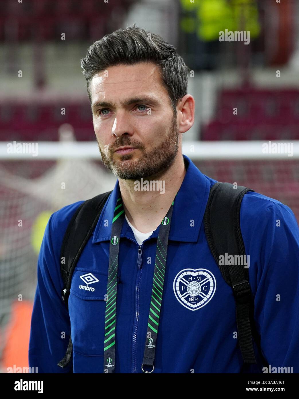 Heart of Midlothian goalkeeper Craig Gordon arrives at the ground ahead ...