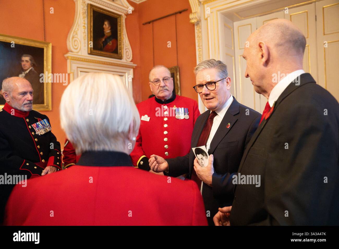Prime Minister Sir Keir Starmer speaks to Chelsea Pensioners during a ...
