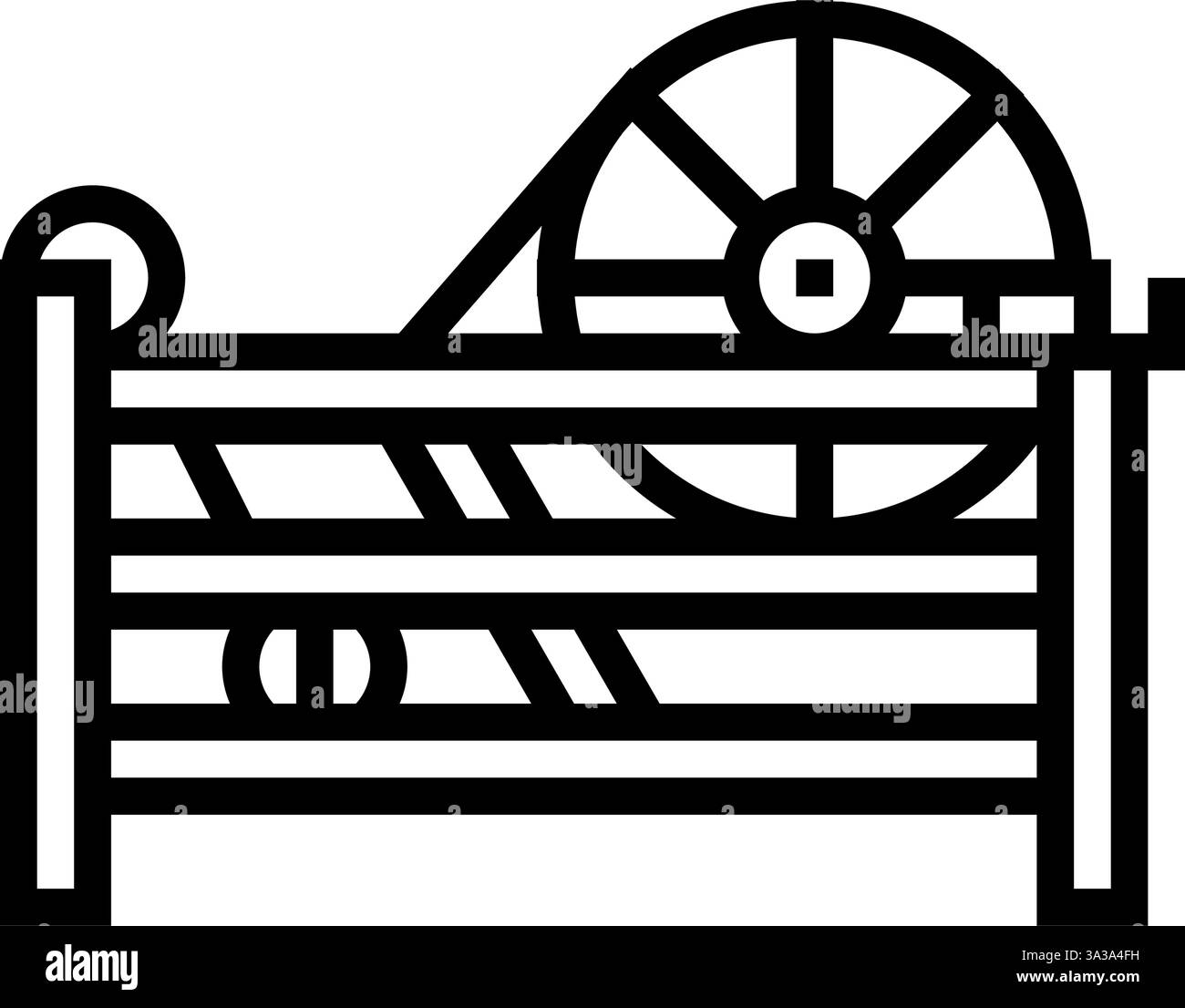 steam engine industry line icon vector illustration Stock Vector Image ...