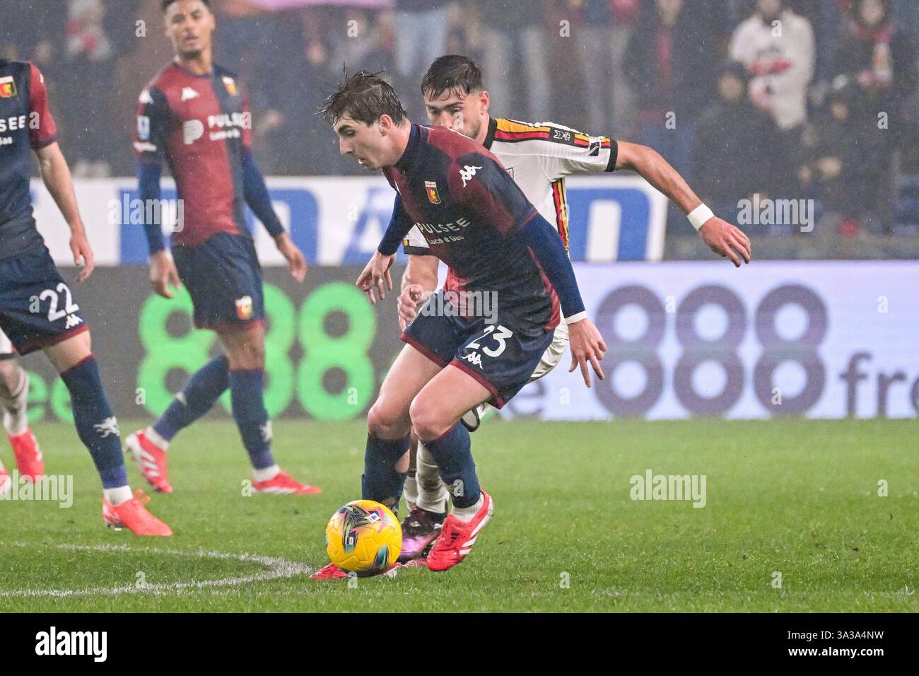 GenoaÕs Fabio Miretti in action during the Serie A soccer match between ...