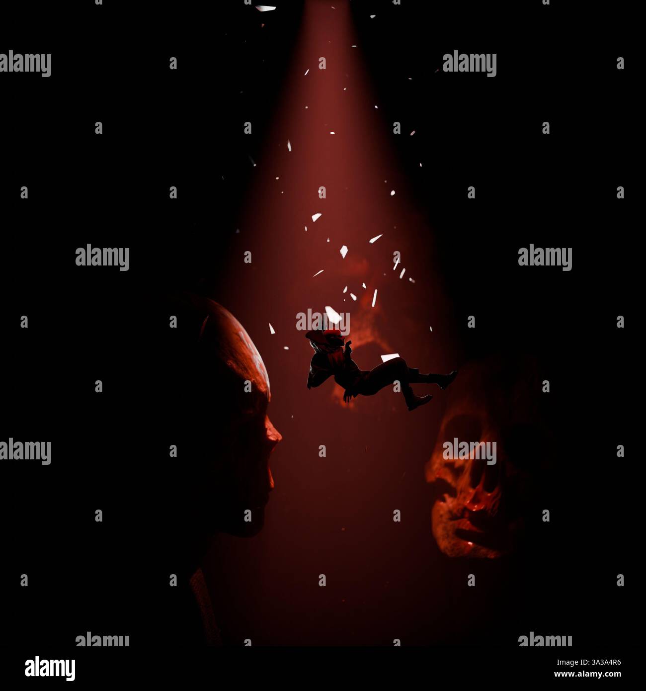 falling into the abyss with giant monsters, falling into your fears ...