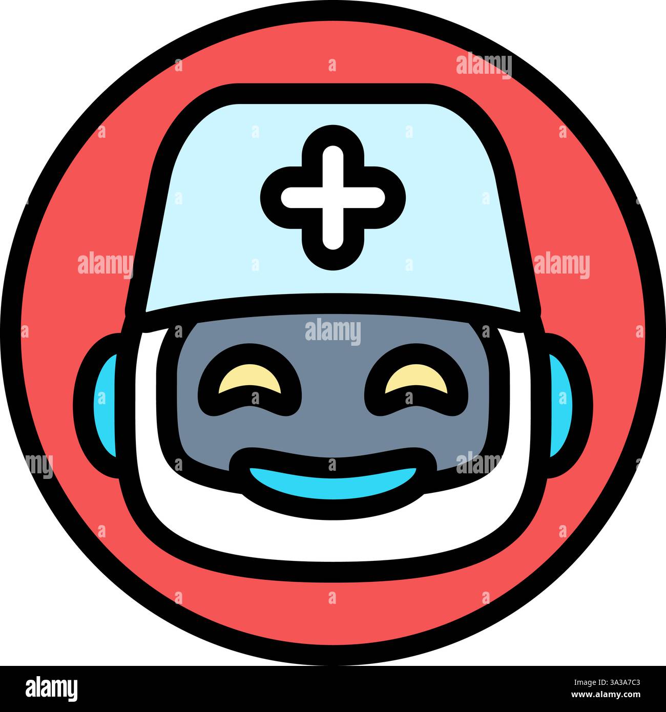 ai doctor assistant healthcare innovation color icon vector ...