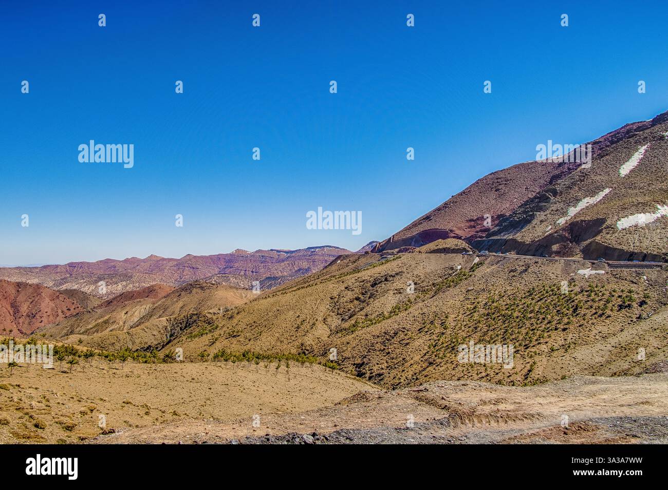 Landscapes and rock formations of the High Atlas towards the Tizi n ...
