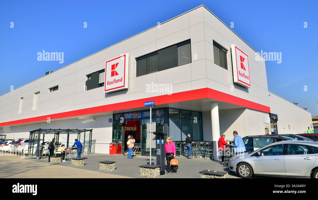 Warsaw, Poland. 6 March 2025. Signboard with logo and brand name ...