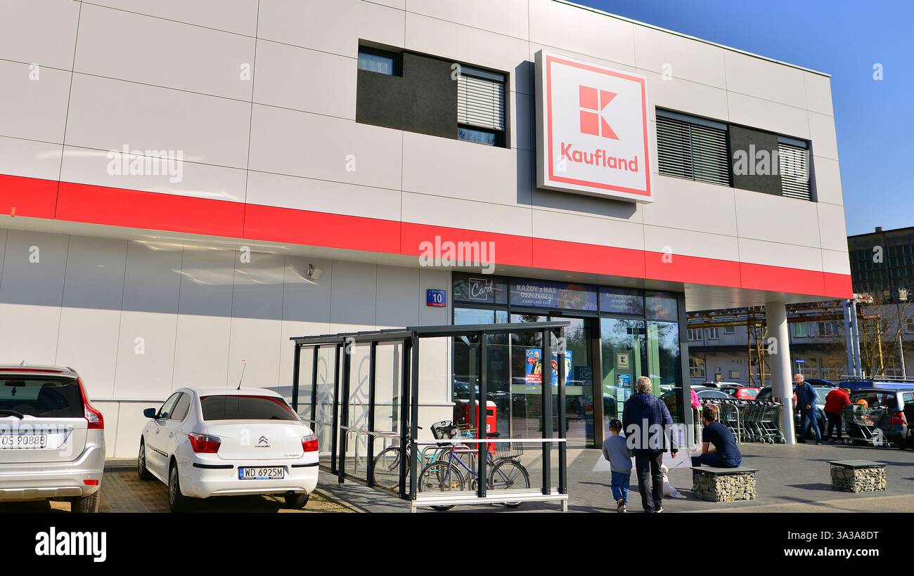 Warsaw, Poland. 6 March 2025. Signboard with logo and brand name ...