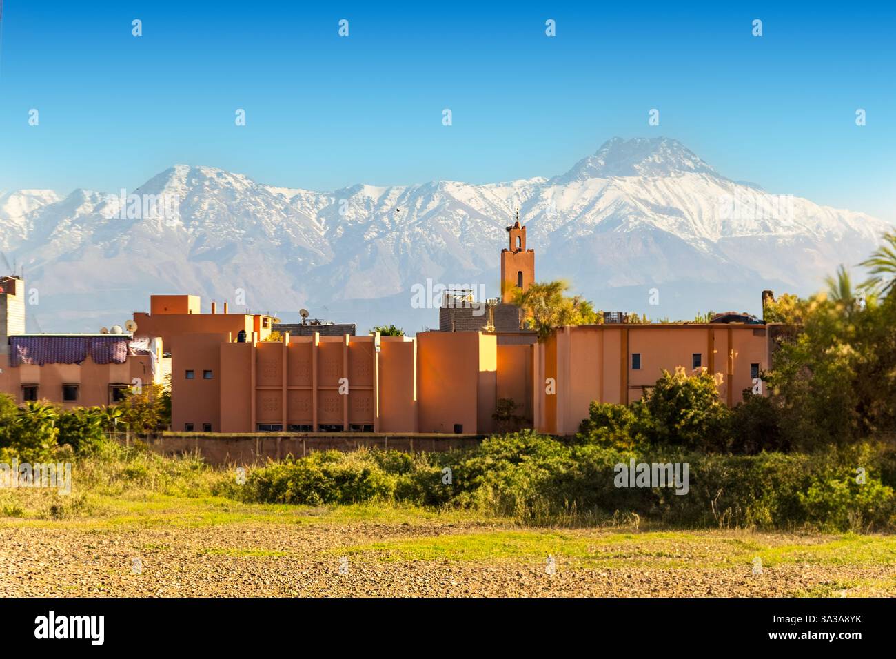 Morocco, Marrakesh - A neighborhood at the city of Marrakesh in Morocco ...