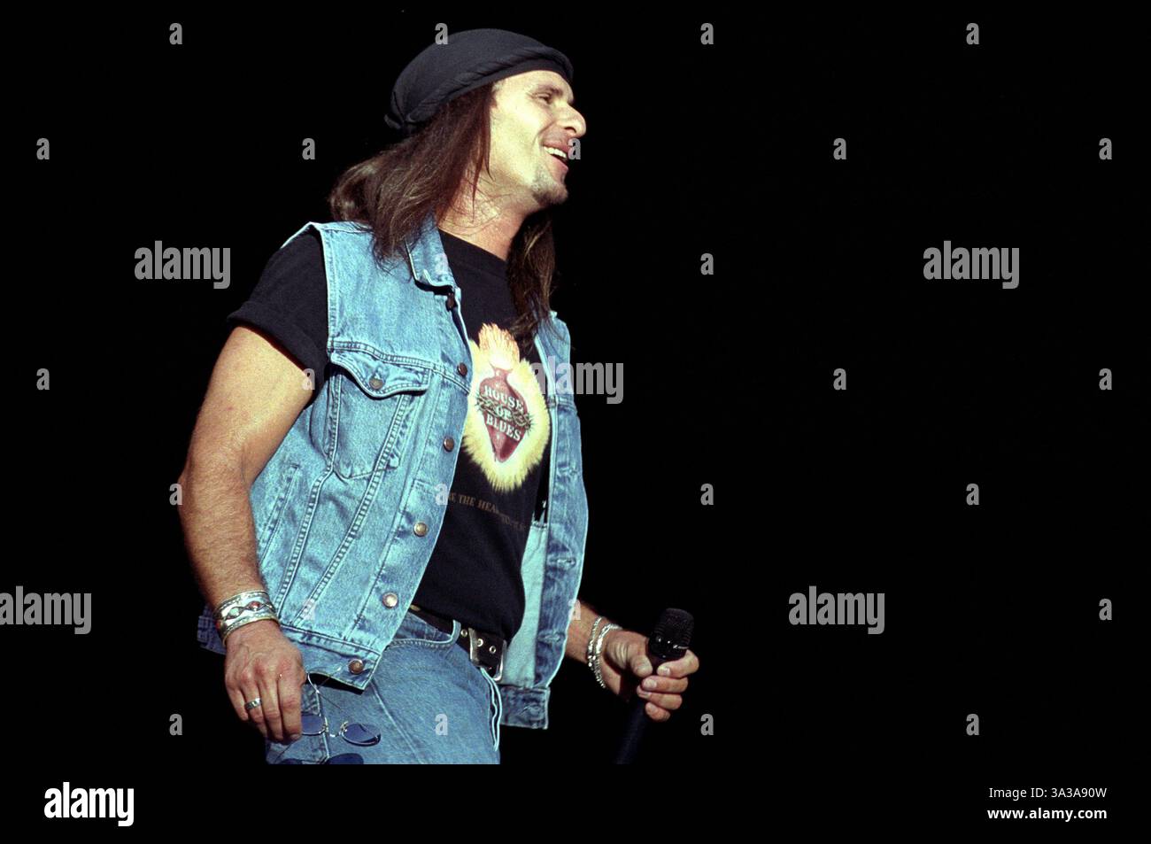 Torino Italy 04/07/2001:Steve Lee, singer of the Swiss heavy metal band ...