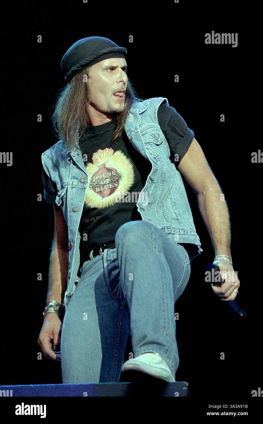 Torino Italy 04/07/2001:Steve Lee, singer of the Swiss heavy metal band ...