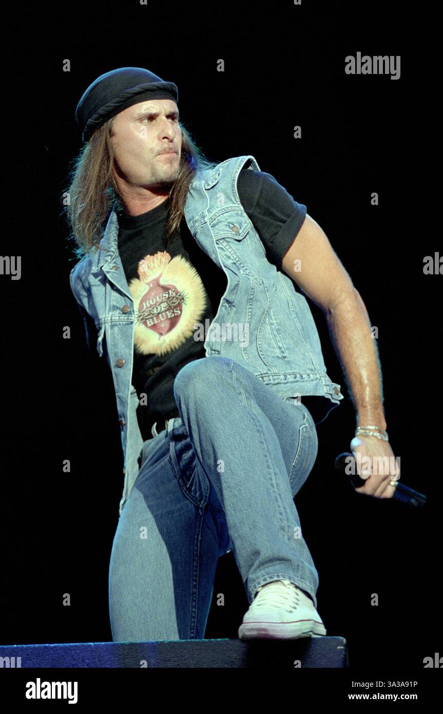 Torino Italy 04/07/2001:Steve Lee, singer of the Swiss heavy metal band ...