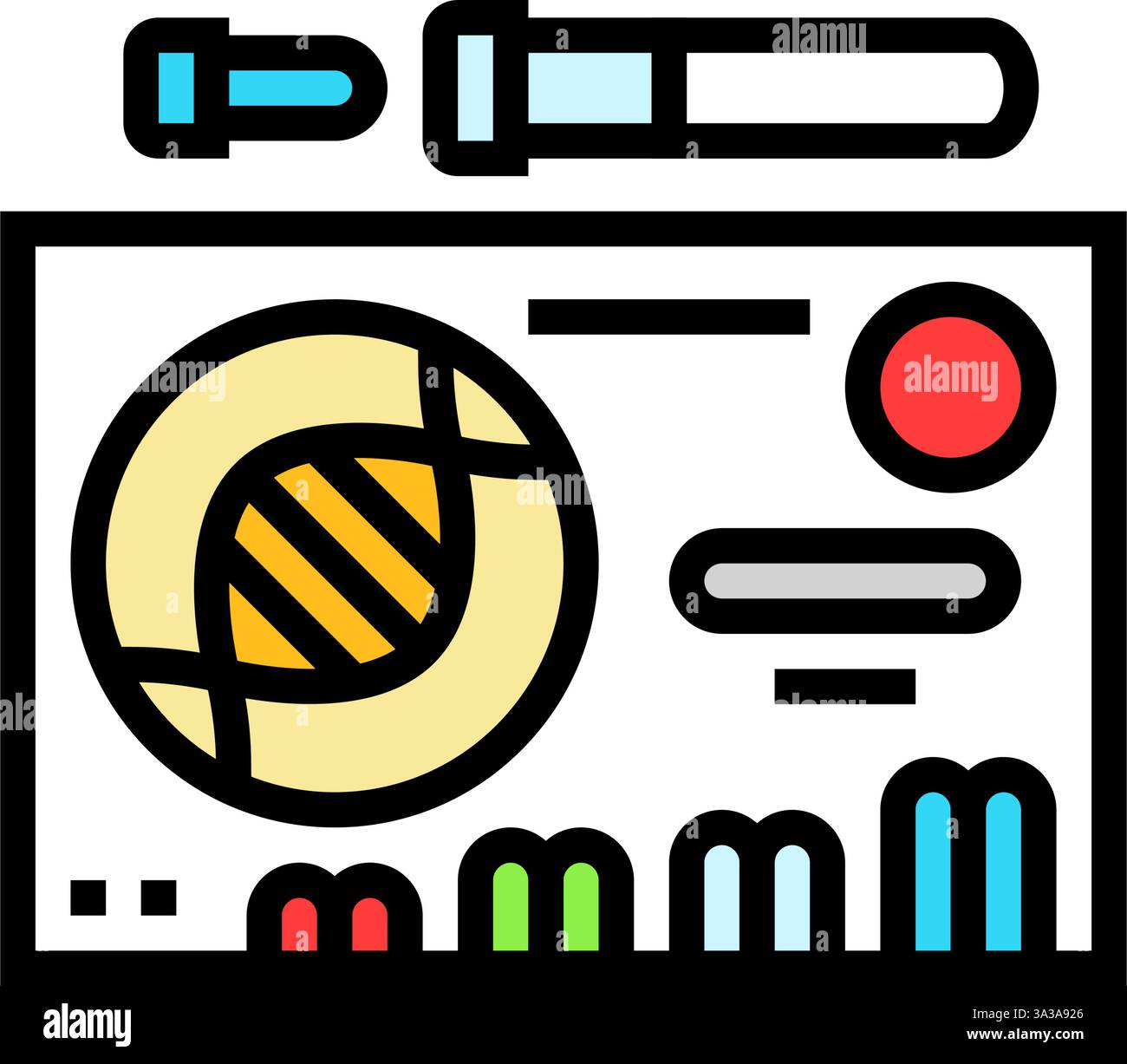 custom genetic testing kit medicine color icon vector illustration ...