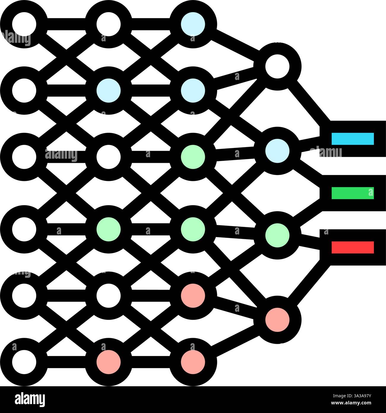 deep learning layers machine color icon vector illustration Stock ...
