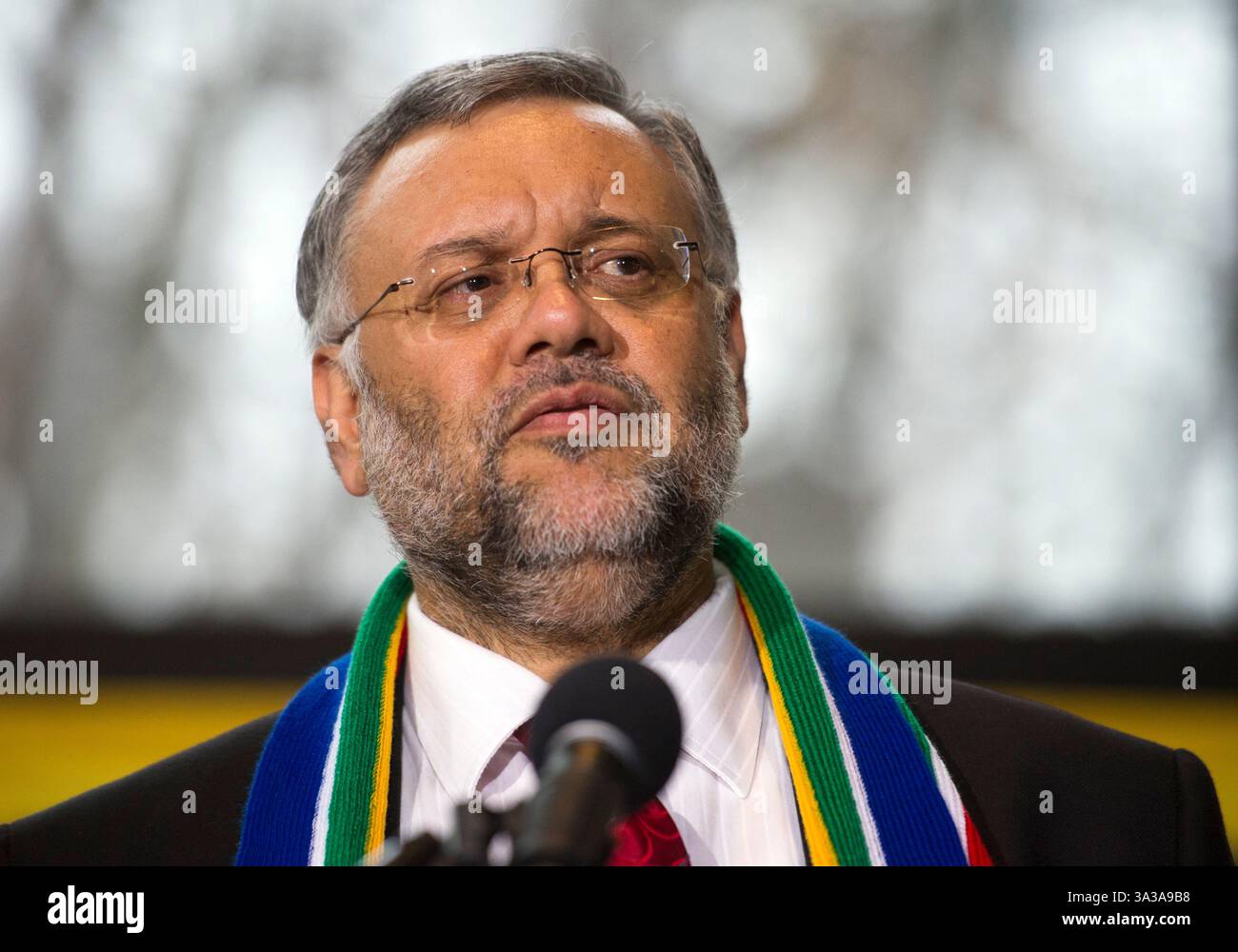 FILE - South Africa's ambassador to the U.S. Ebrahim Rasool speaks at ...